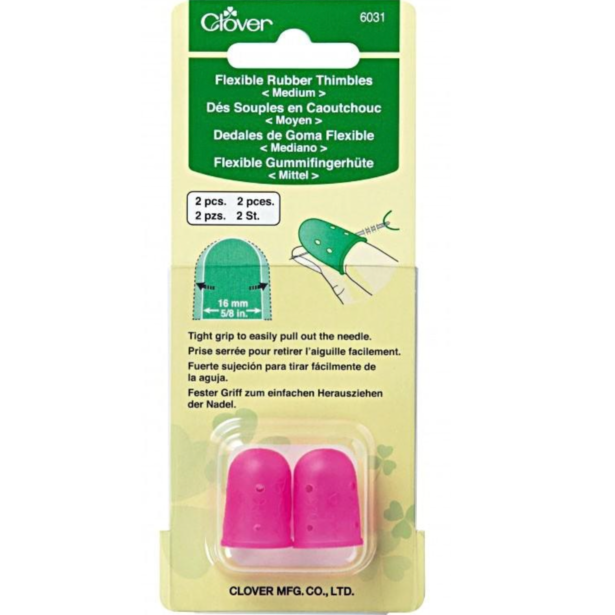 Clover Flexible Rubber Thimble (2pc) | Sweet Threads Yarn & Fibre
