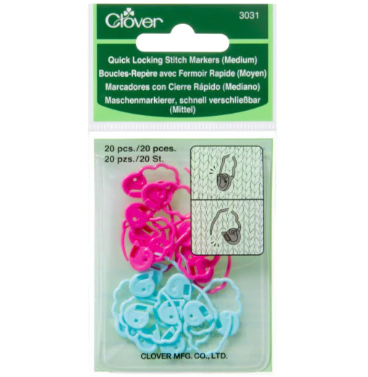 Clover Quick Locking Stitch Markers | Sweet Threads Yarn & Fibre